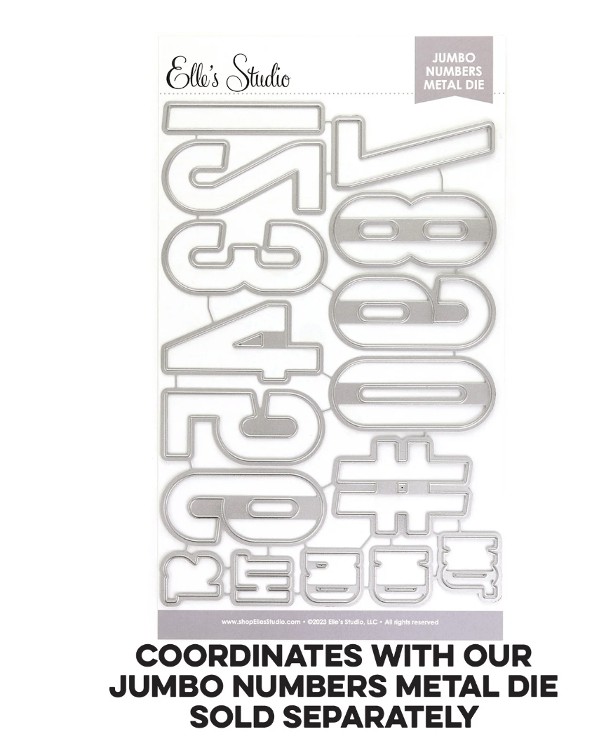 Elles Studio - Outlined Jumbo Numbers Stamp