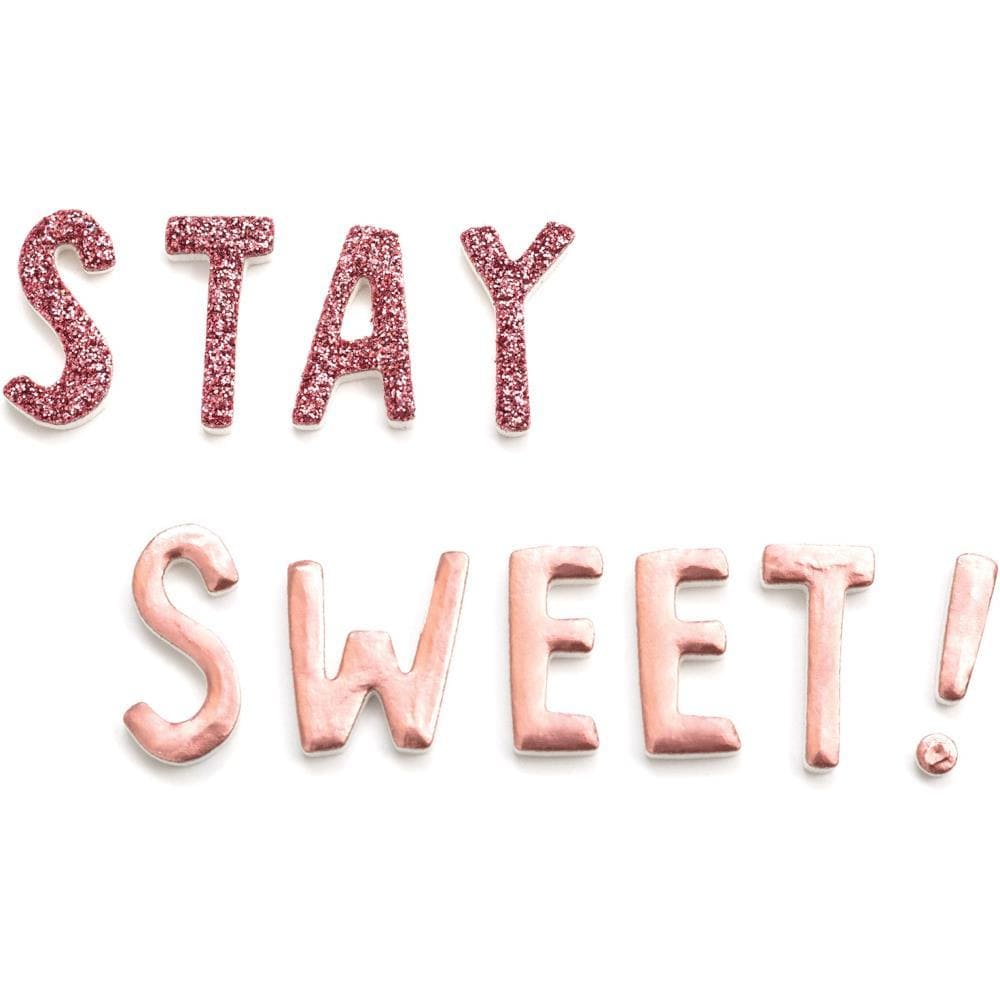 Amy Tan Stay Sweet Thickers Stickers 342/Pkg Be Kind Alpha/Blush Foam