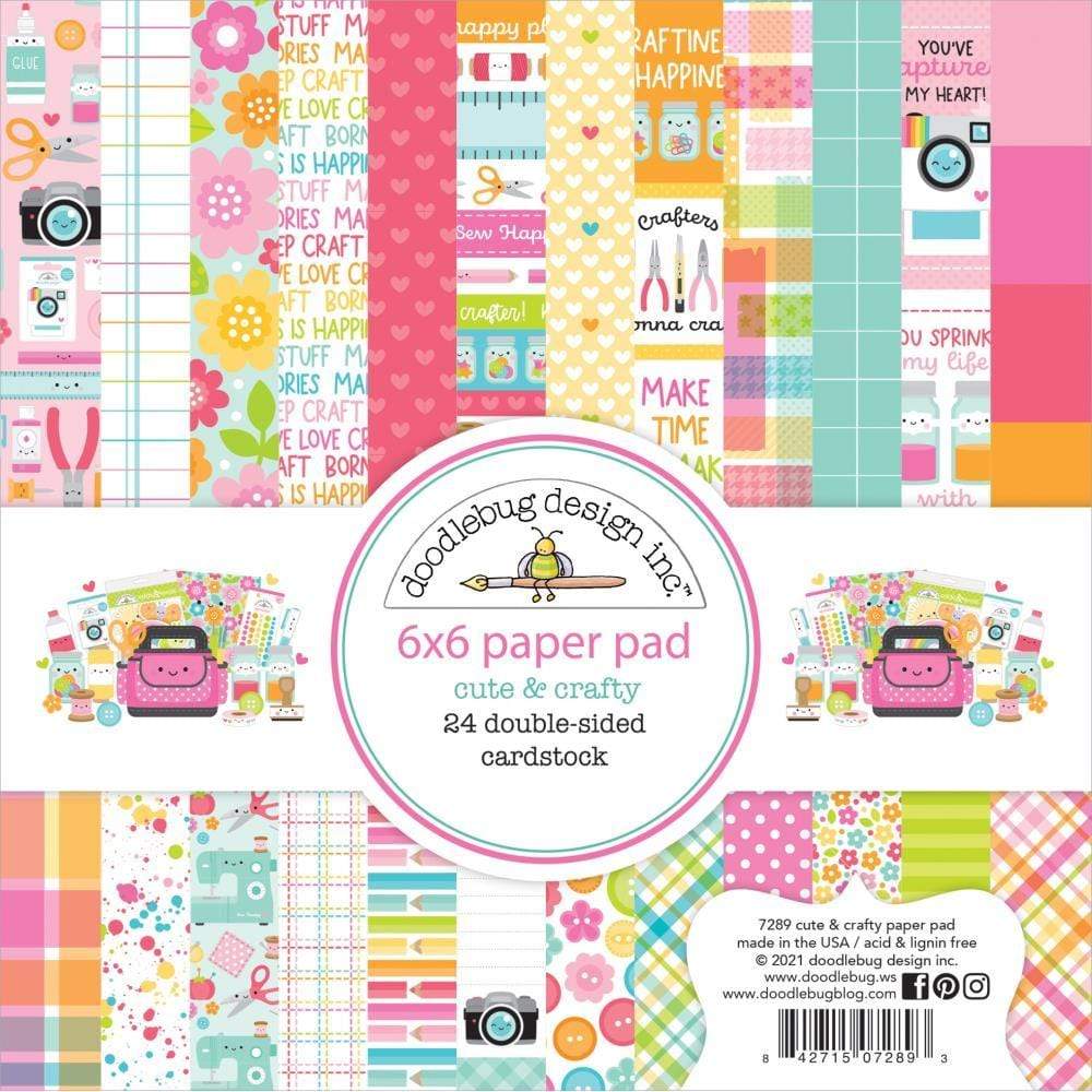Cute & Crafty Double-Sided Paper Pad 6"X6" 24/Pkg