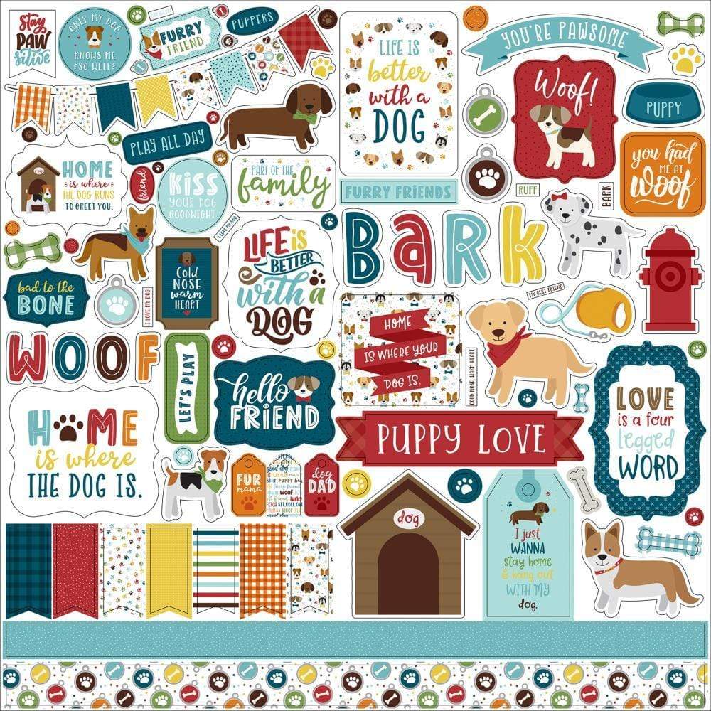 My Dog Cardstock Stickers 12"X12" Elements