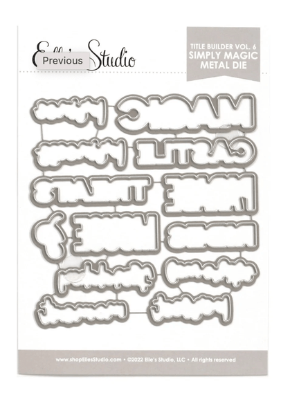 Elles Studio Title Builder Vol. 6 Simply Magic Metal Die