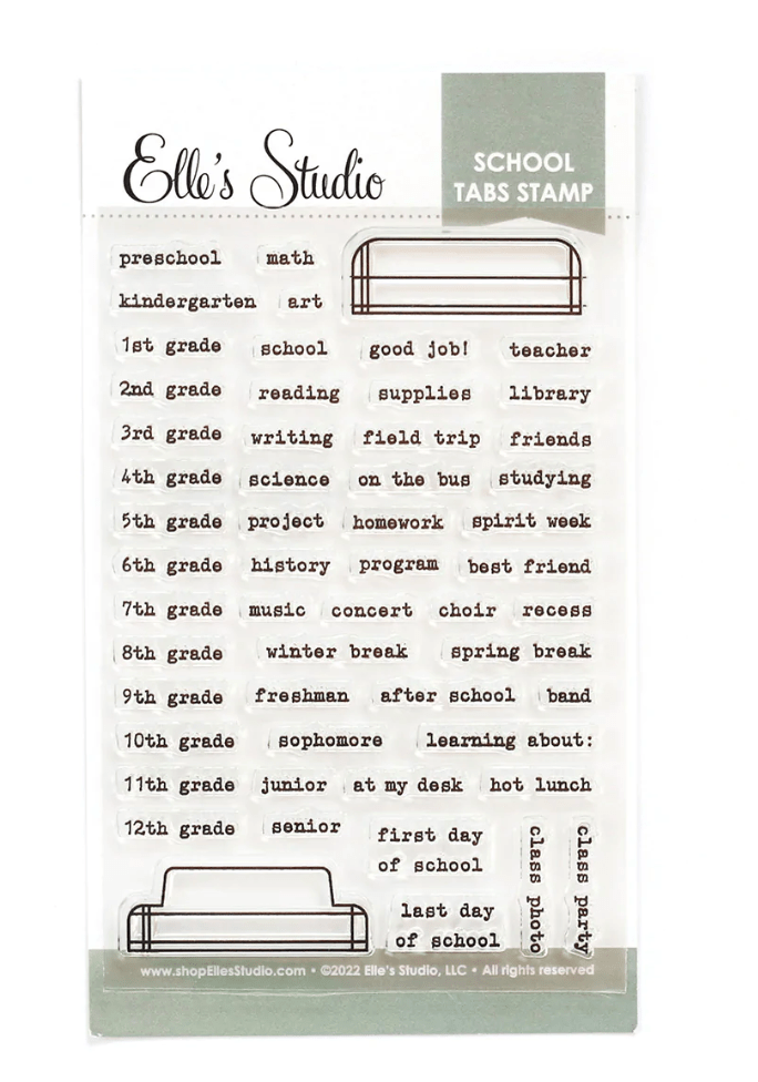 Elles Studio School Tabs Stamp