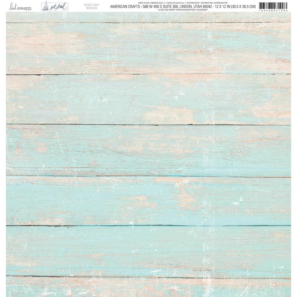 Heidi Swapp Set Sail Double-Sided Cardstock 12"X12" Wood