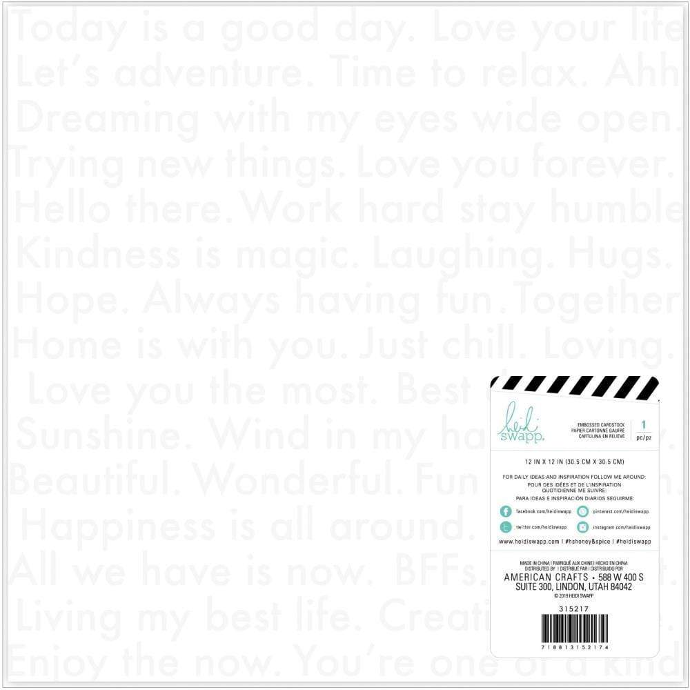 Heidi Swapp Honey & Spice Specialty Paper 12"X12" Embossed Cardstock