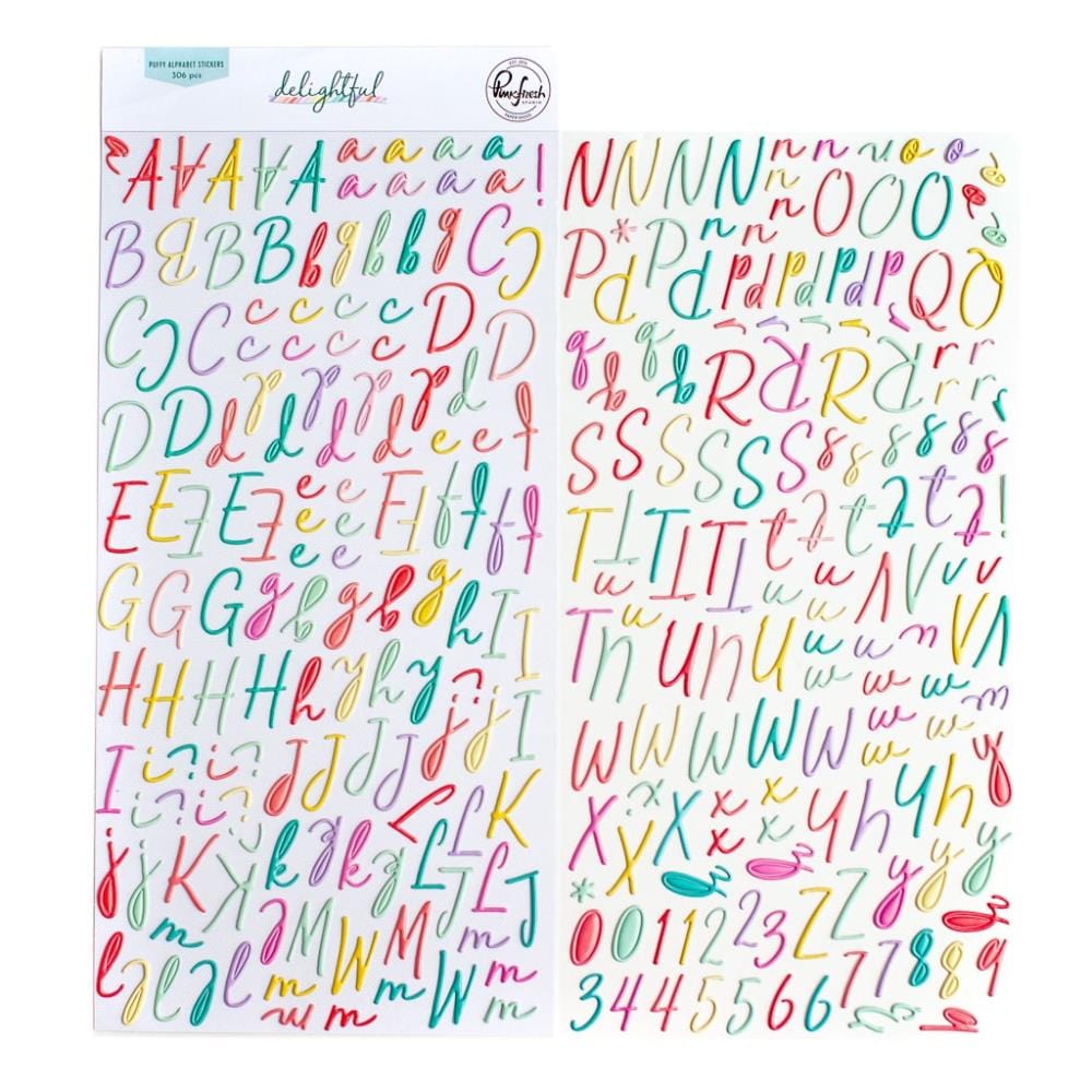 PinkFresh Puffy Alpha Stickers Delighful 306pcs