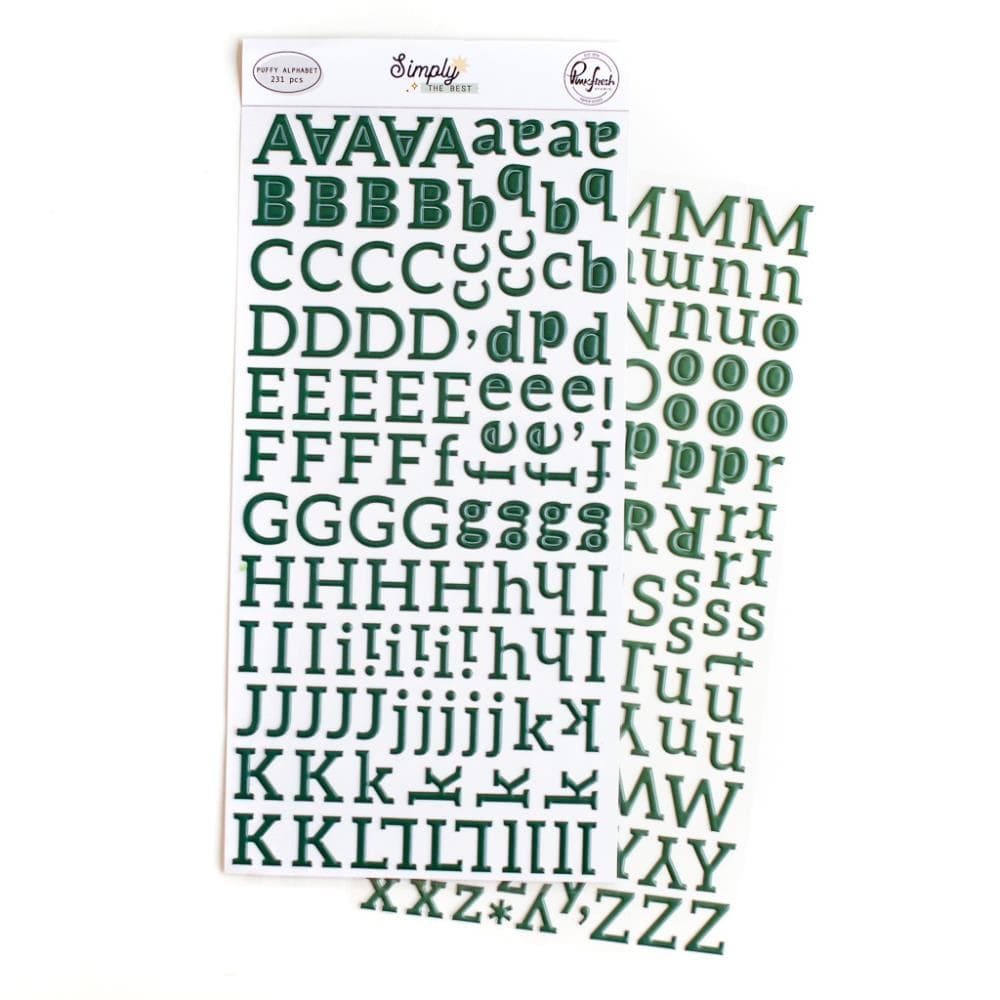 PinkFresh Puffy Alpha Stickers Simply The Best 231 pk