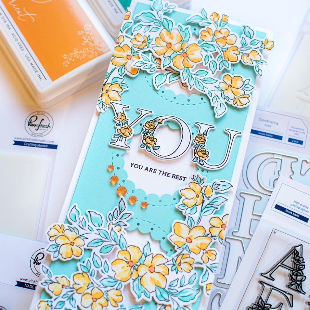 Pinkfresh Studio Clear Stamp Set 6"X8" Inna Alpha