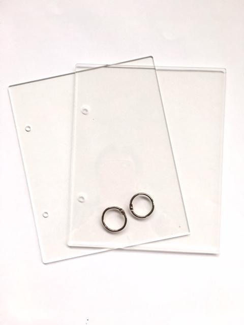 Clear Acrylic Album Covers with 2x metal rings