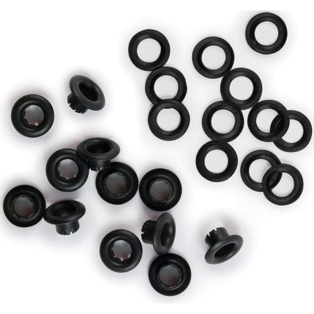 We R Eyelets & Washers Standard Black 60/Pk