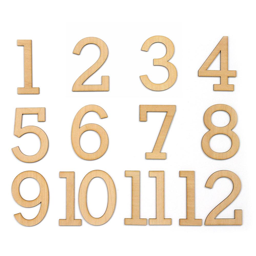 Large Wood Veneer Numbers