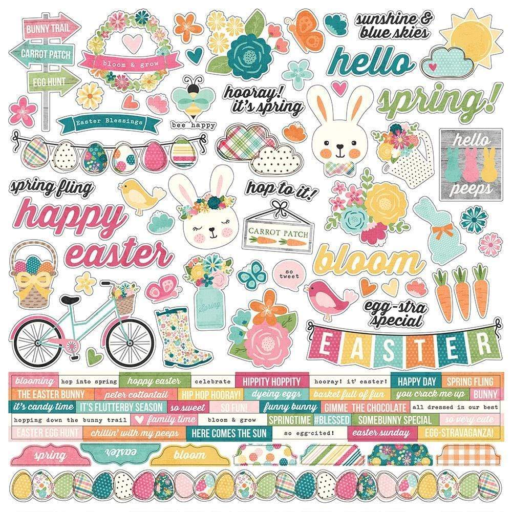 Hip Hop Hooray Cardstock Stickers 12"X12" Combo