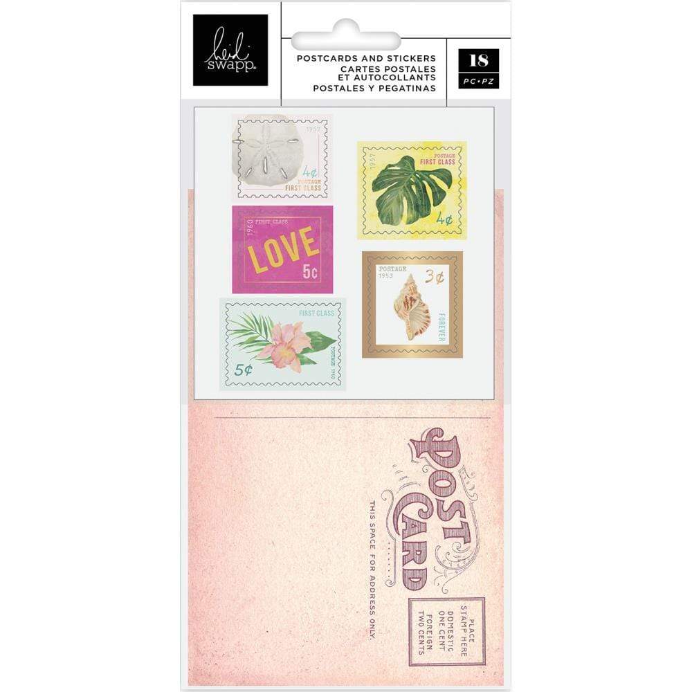 Heidi Swapp Art Walk Postcards & Stamps 18/Pkg