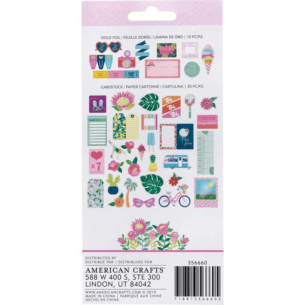Dear Lizzy Here & Now Ephemera Cardstock Die-Cuts 40/Pkg