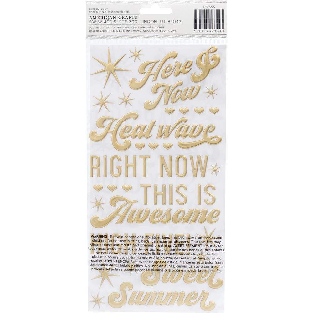 Dear Lizzy Here & Now Thickers Stickers 132/Pkg Heat Wave Phrase & Ico