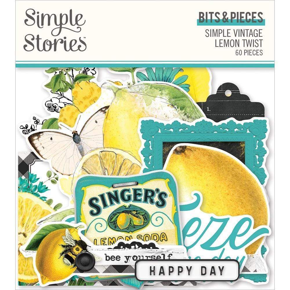 Simple Vintage Lemon Twist Bits & Pieces Die-Cuts 60/Pkg