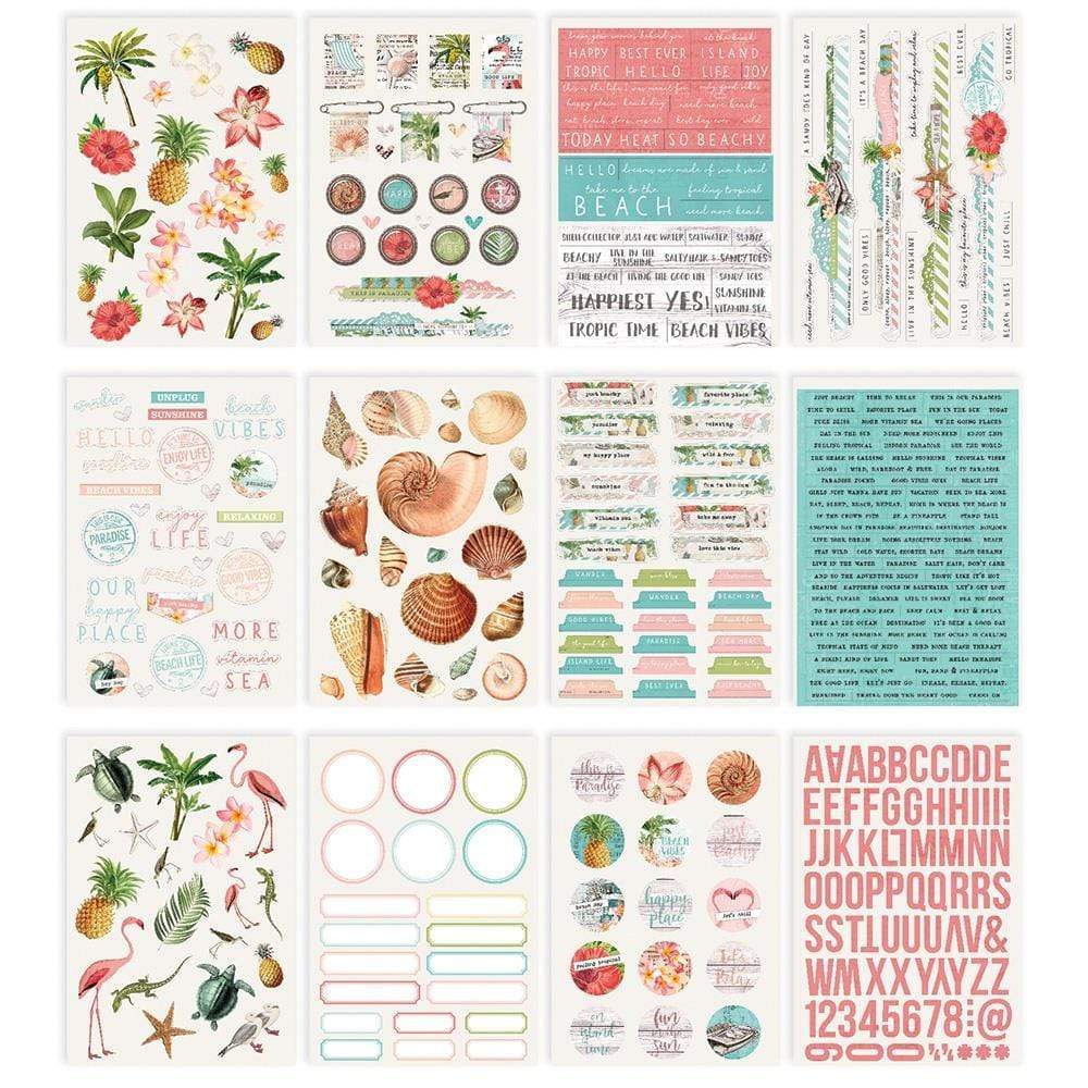 Simple Vintage Coastal Sticker Book 12/Sheets
