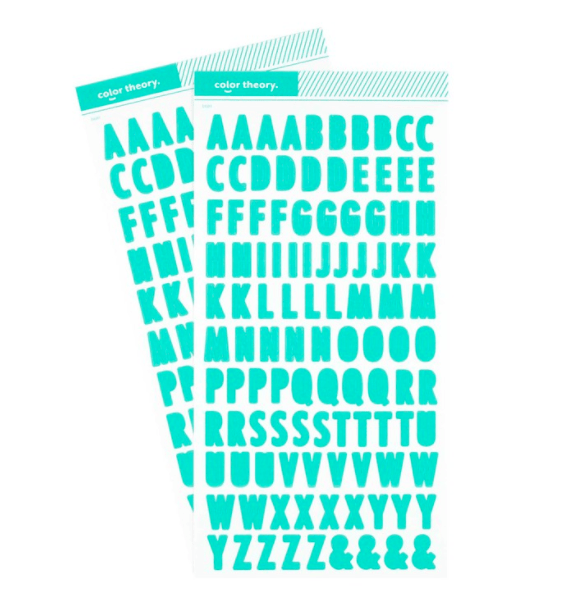 Color Theory 6x12 Alpha Stickers - Mojito