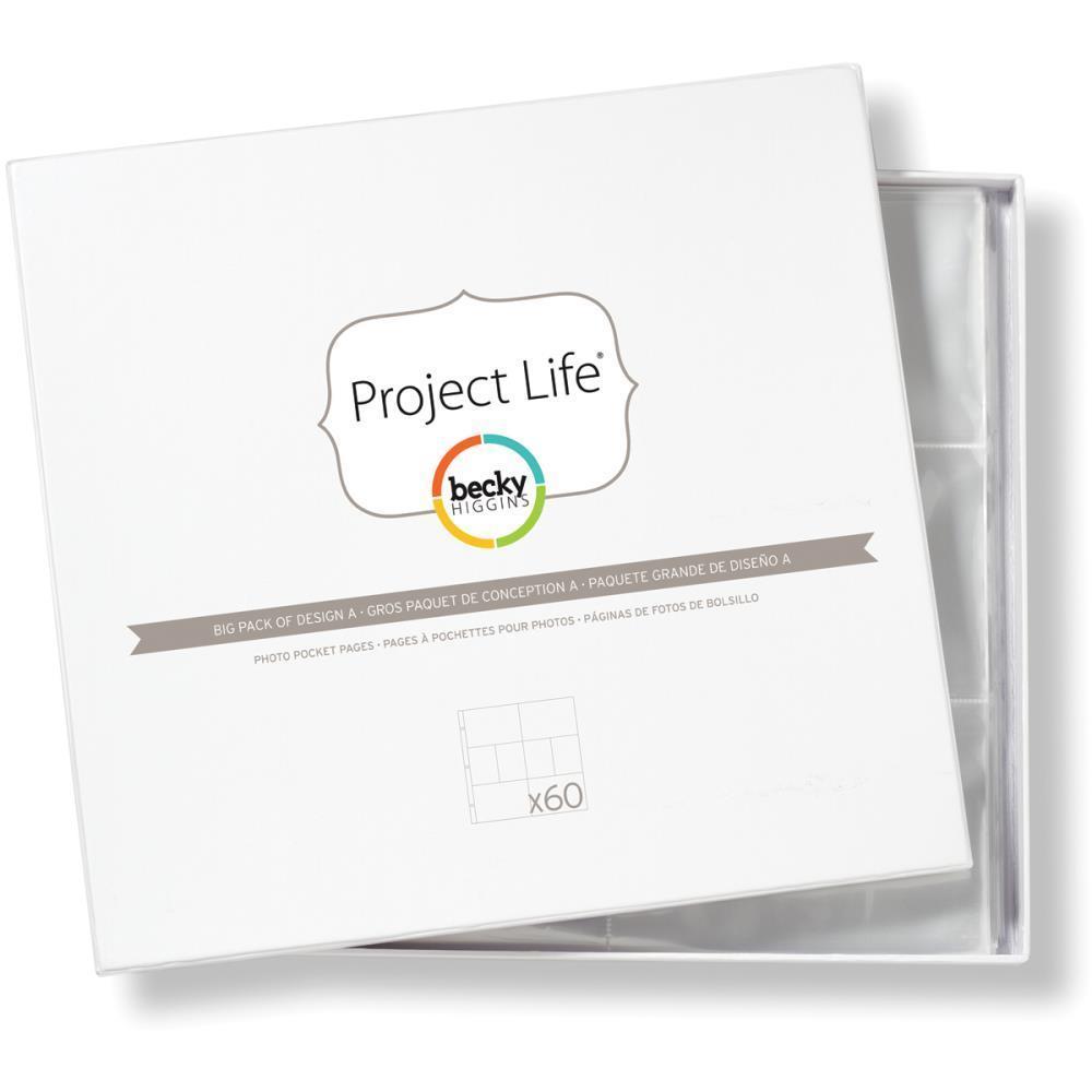 Project Life Photo Pocket Page Protectors 60/Pkg Design A