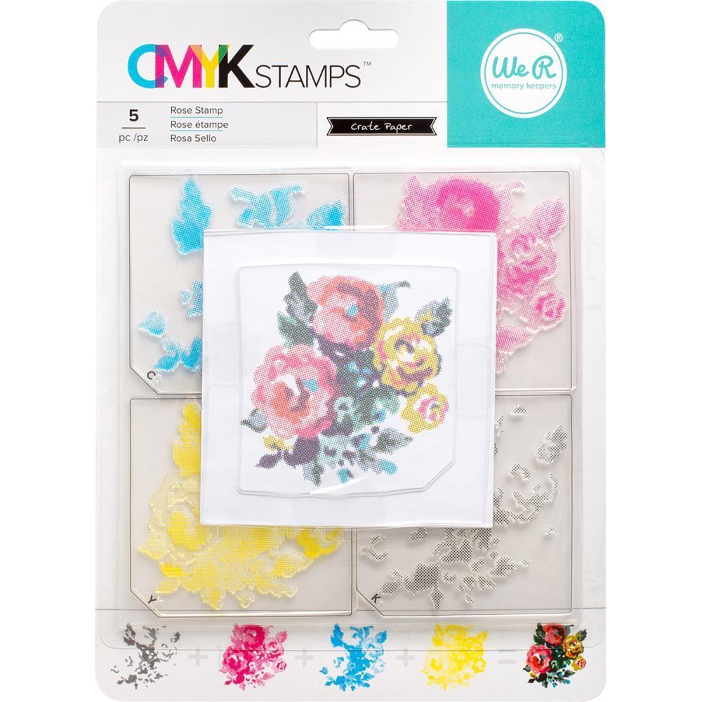 We R Memory Keepers Layered Stamp - Rose 4pc