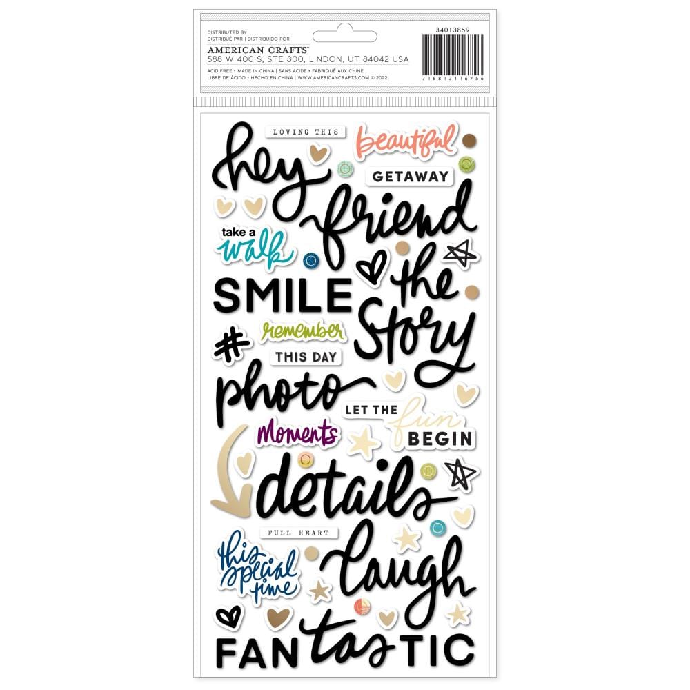 Vicki Boutin Print Shop Thickers Stickers 128/Pkg Perfect Day Phrase