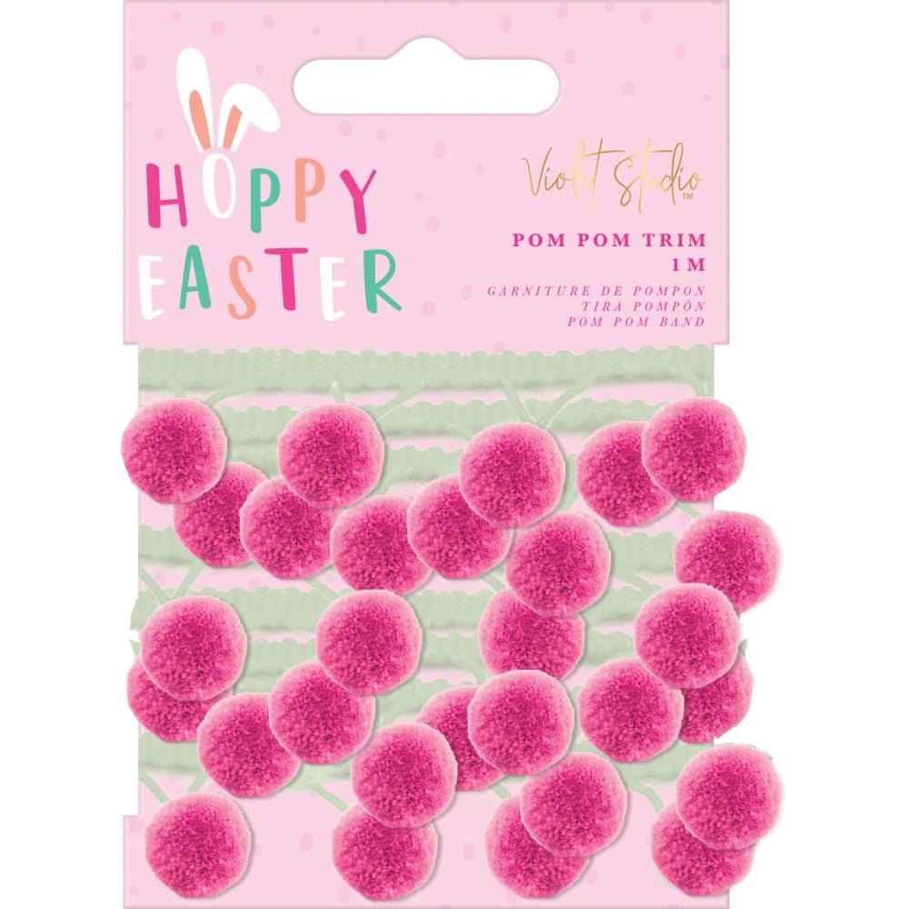 Violet Studio Pom Pom Trim Hoppy Easter 1mtr